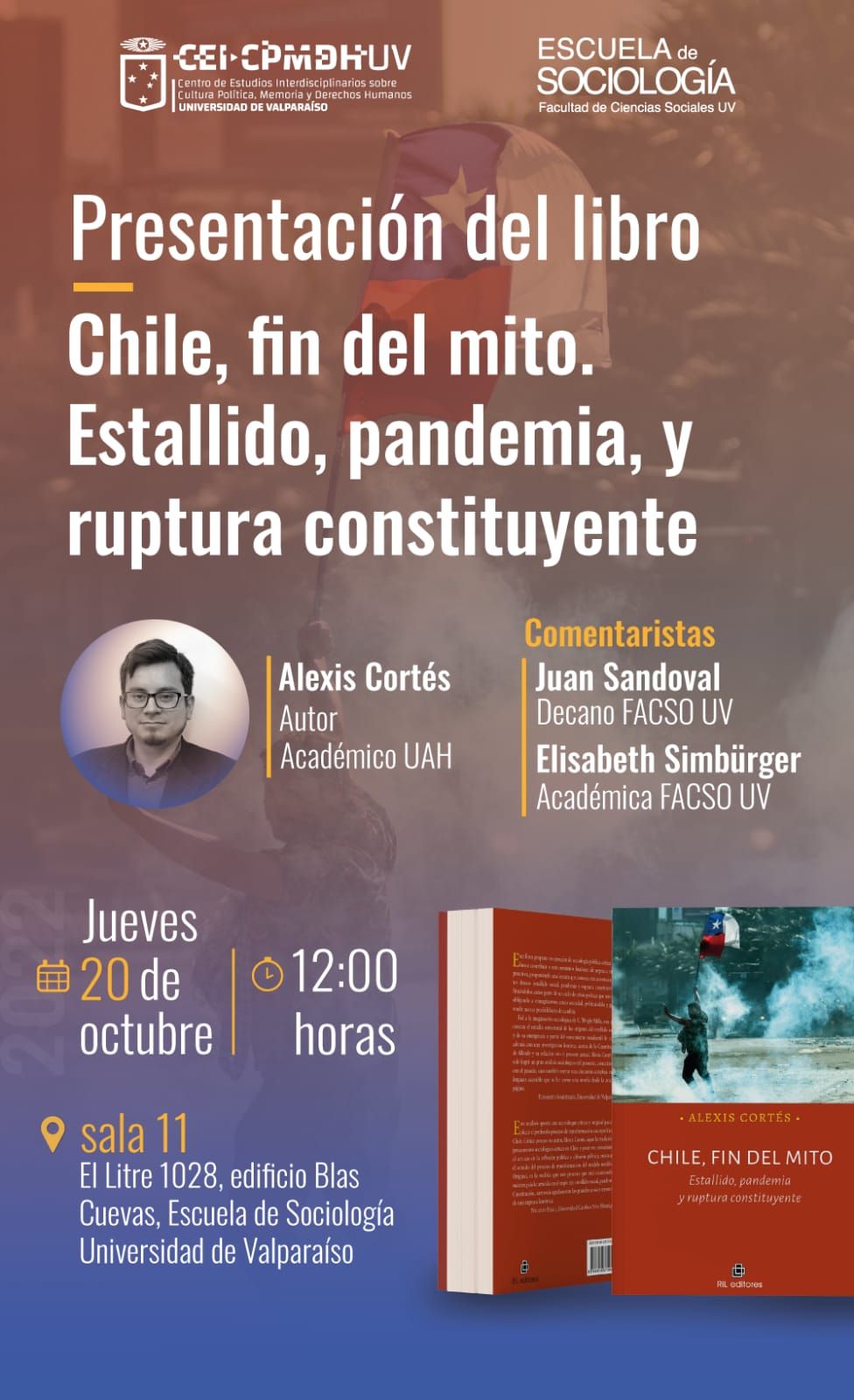 Decano y académica de Sociología Facso presentan libro de Alexis Cortés